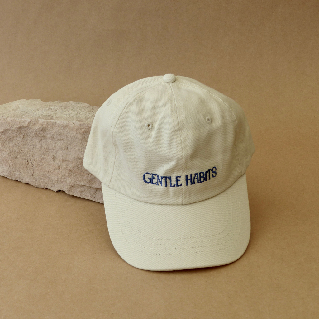 Positive Outcomes Cap - CREAM/BLUE – Gentle Habits