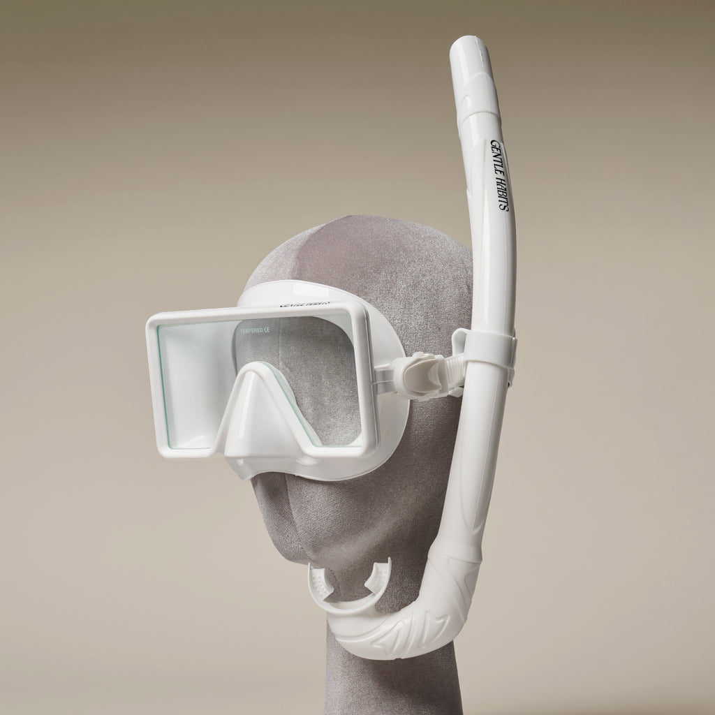 Barbados Dive Mask and Snorkel - WHITE – Gentle Habits